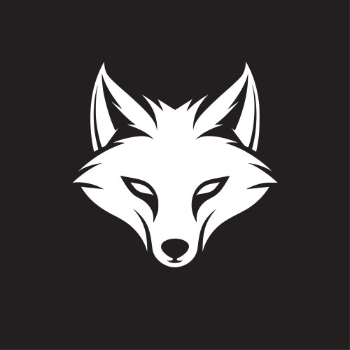 White fox logo Vector Images & Graphics for Commercial Use | VectorStock