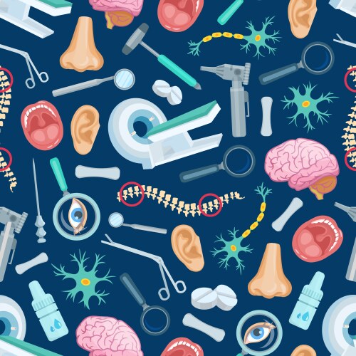 Seamless background with symbols of teeth Vector Image