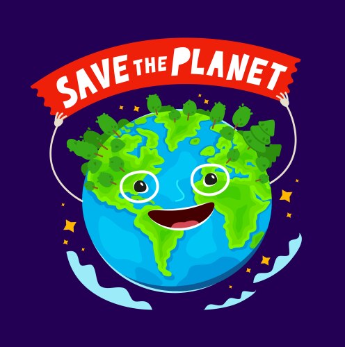 Environmental protection cartoon Royalty Free Vector Image