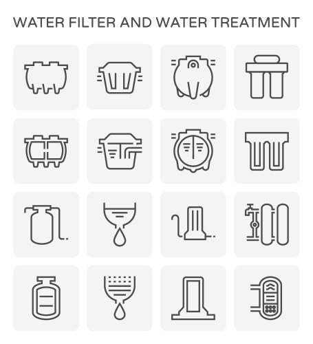 Water filter icon Royalty Free Vector Image - VectorStock