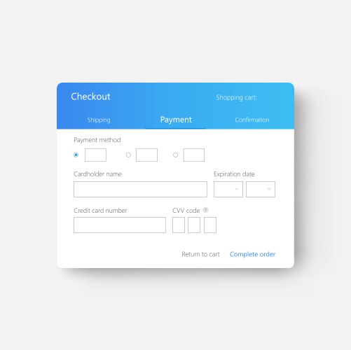 Flat color login form ui template in white Vector Image