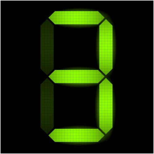 Digital number eight Royalty Free Vector Image