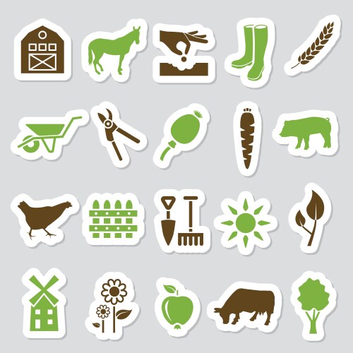 Farm and agriculture equipment Royalty Free Vector Image