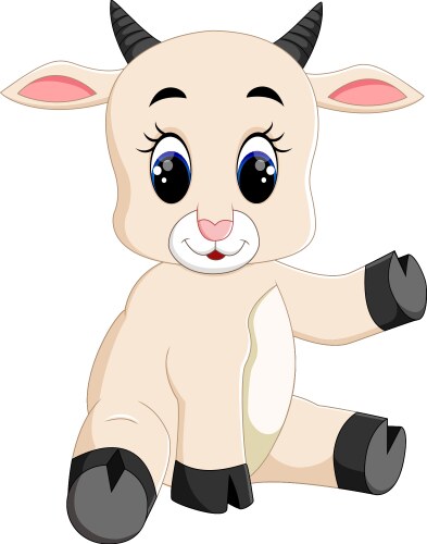Cute goat character Royalty Free Vector Image - VectorStock