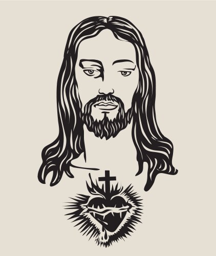 Christ face Royalty Free Vector Image - VectorStock