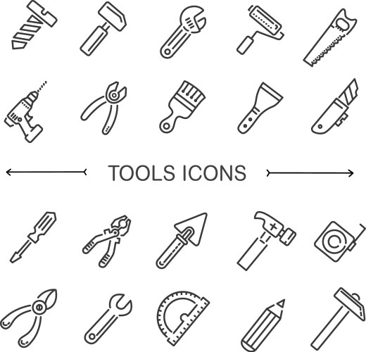 Tool and construction logo Royalty Free Vector Image