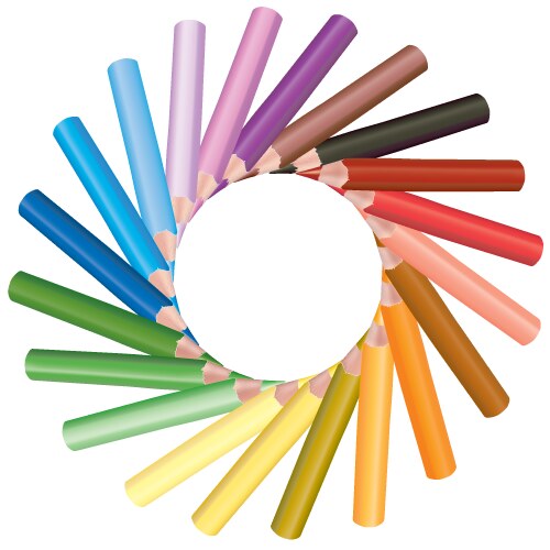 Pencil sun Royalty Free Vector Image - VectorStock