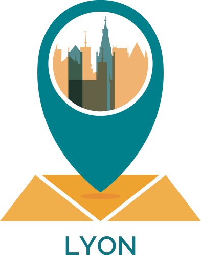 China guangzhou map city pin point geolocation Vector Image
