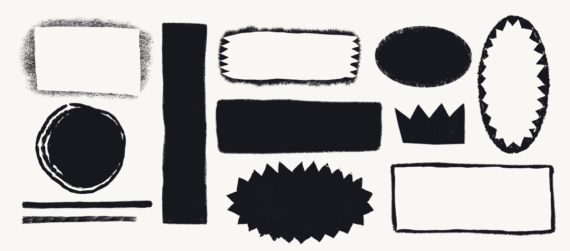 Paper rectangle with rough edge torn shapes Vector Image