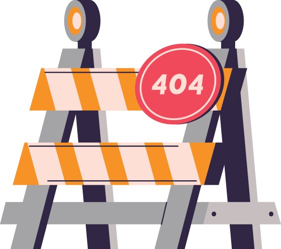 Stop barrier design isolated on white background Vector Image