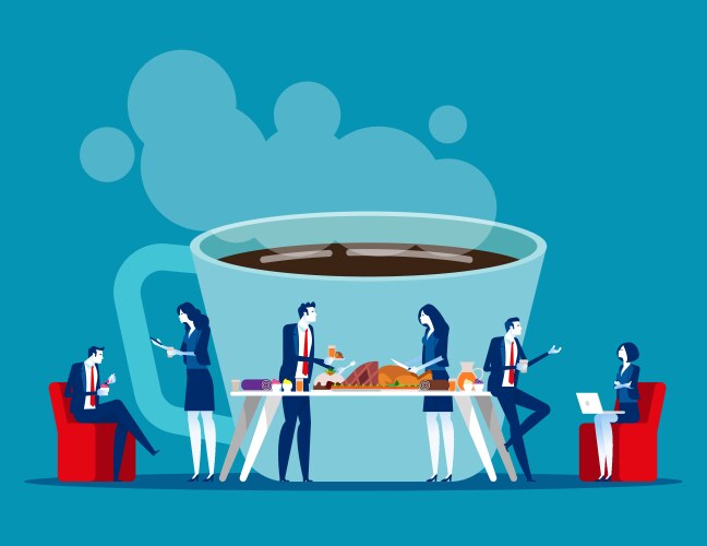 Coffee time Royalty Free Vector Image - VectorStock