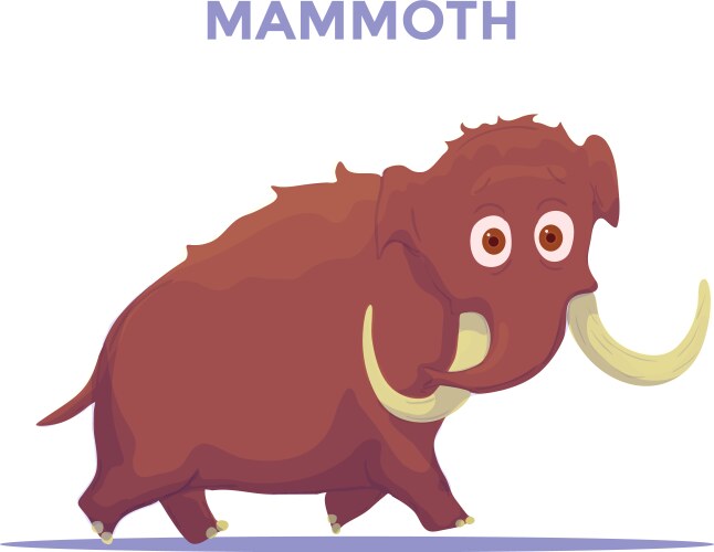 Cartoon mammoth Royalty Free Vector Image - VectorStock
