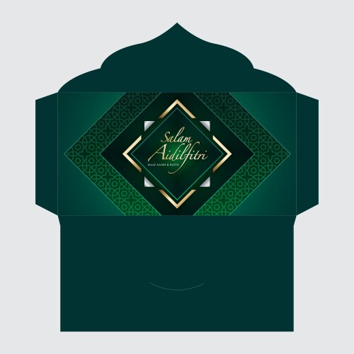 Hari raya festive packet template design Vector Image