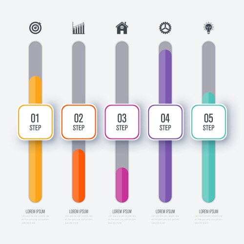 Infographic five options Royalty Free Vector Image