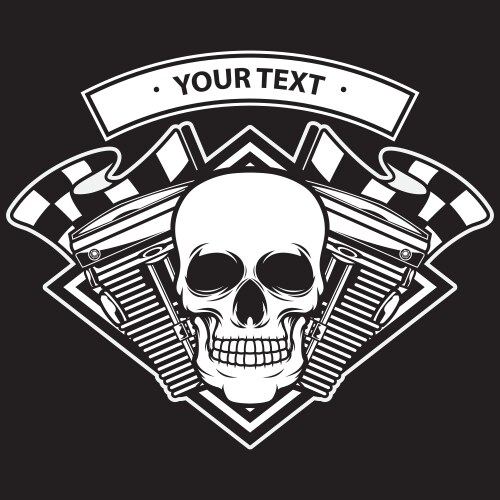 Hooded skull hacker logo concept Royalty Free Vector Image