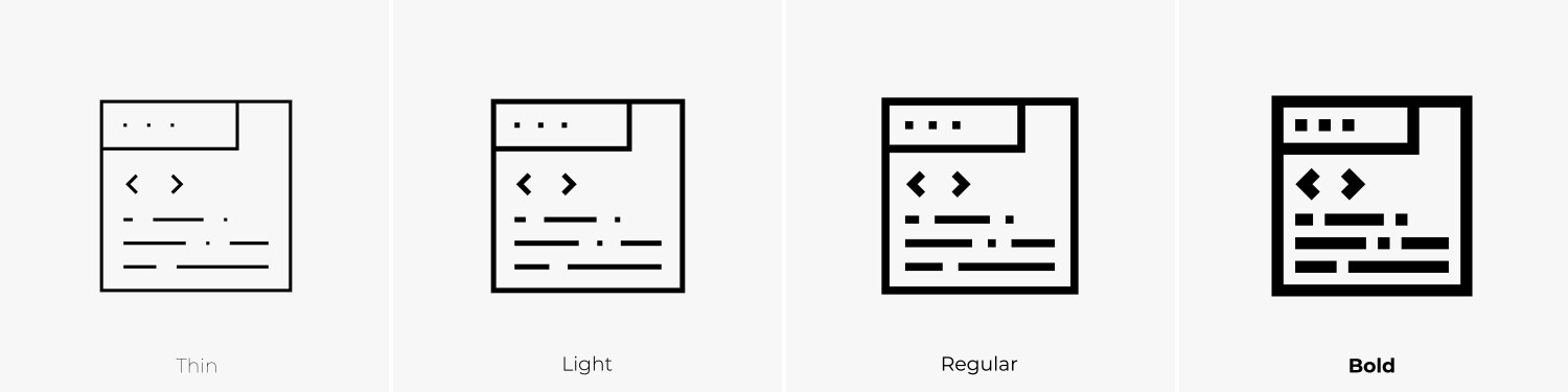 Finger scanner icon thin light regular and bold Vector Image