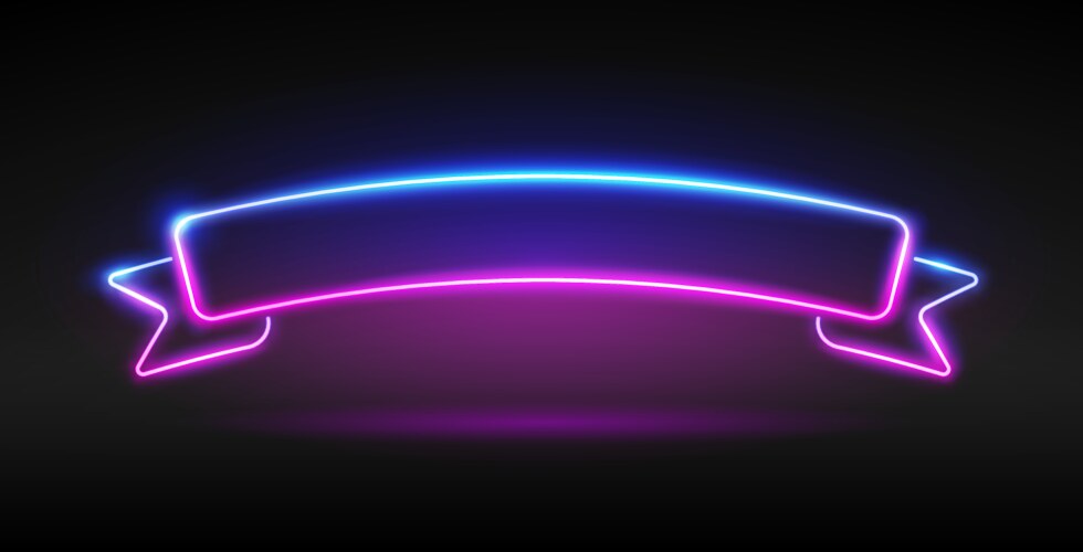 Rectangular blue neon frame Royalty Free Vector Image