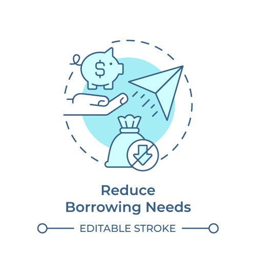 Clear debts blue gradient concept icon Royalty Free Vector