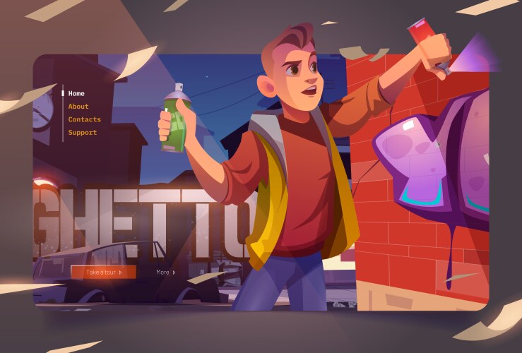 Cartoon Ghetto Vector Images (over 1,100)