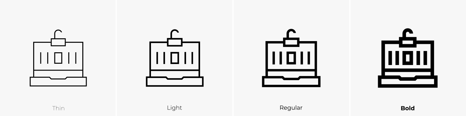 Ct scan icon thin light regular and bold style Vector Image