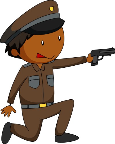 Man shooting gun drawing Vector Images & Graphics for Commercial Use ...
