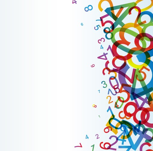 Number background Royalty Free Vector Image - VectorStock