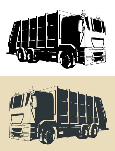 Garbage Truck Vector Images (over 7,500)