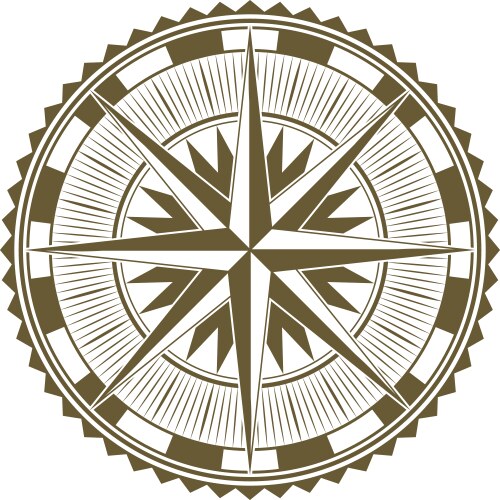 Seafarer Navigation Compass Nautical Icon Vector Image
