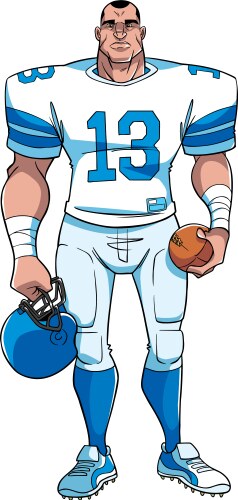 Nfl Football Player Cartoon Drawings American Football Player