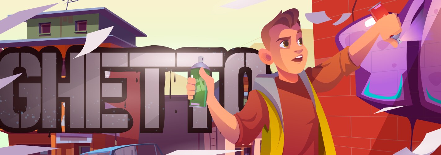 Cartoon Ghetto Vector Images (over 1,400)