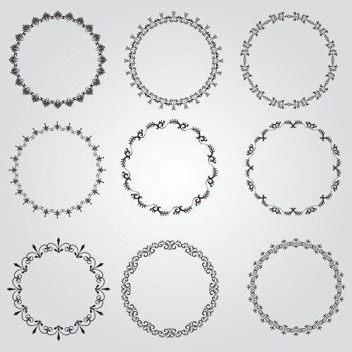 Round shape border Royalty Free Vector Image - VectorStock