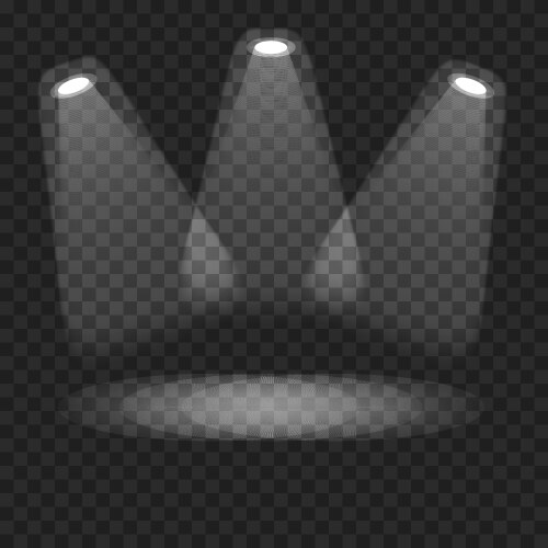 Stage transparent spotlight effect Royalty Free Vector Image