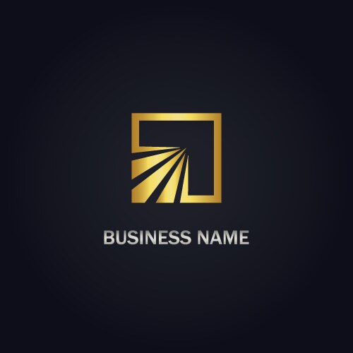 Gold building house logo Royalty Free Vector Image