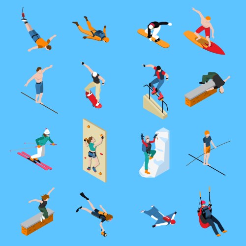 Extreme sports infographics Royalty Free Vector Image