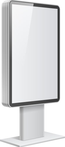 Realistic light box template on white background Vector Image