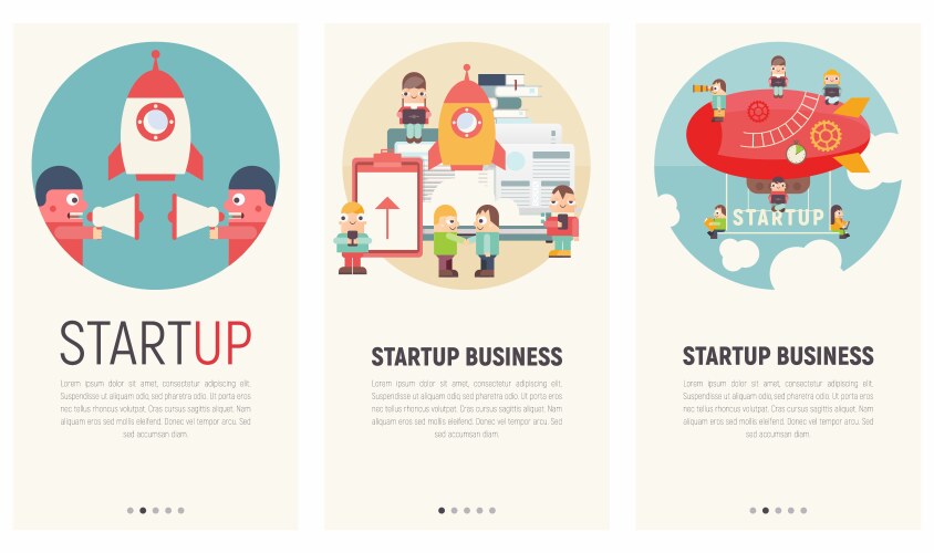 Investment in professional startup launch Vector Image