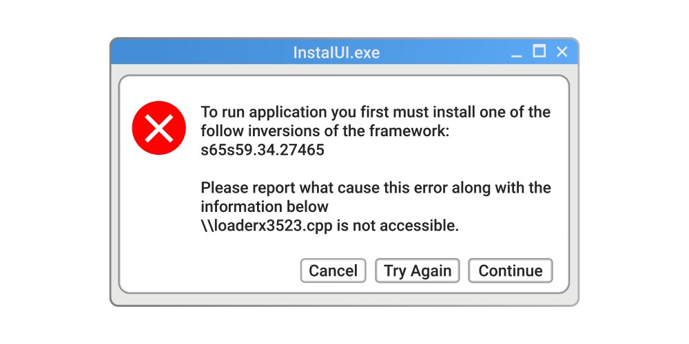 Critical error of operating system blue screen Vector Image