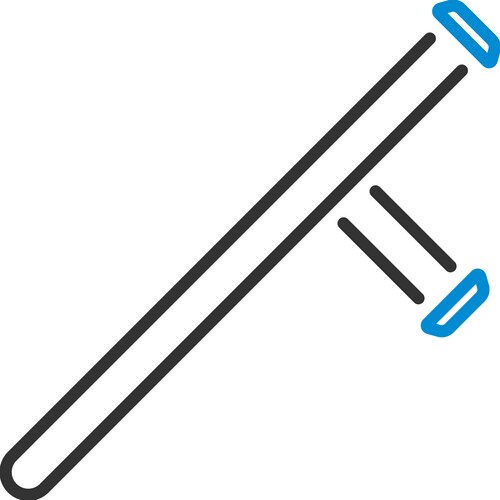 Police baton isolated coloring page for kids Vector Image