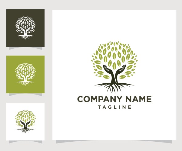 Logo icon simple tree Royalty Free Vector Image