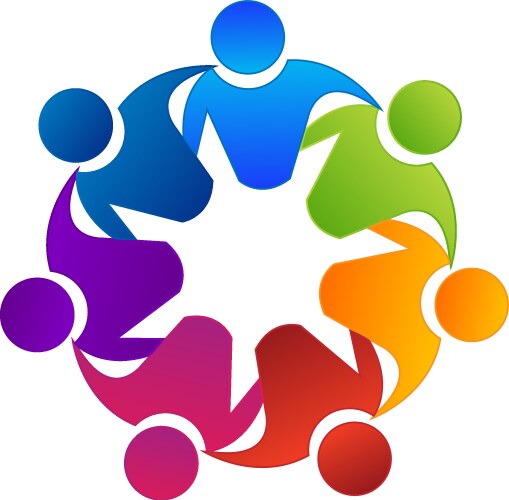 Teamwork logo Royalty Free Vector Image - VectorStock