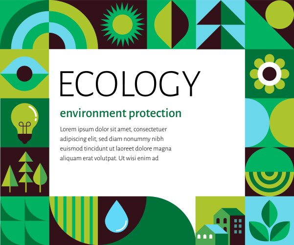 Posters for green energy or ecology saving Vector Image