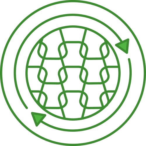 Green recycled polyester icon recycling Royalty Free Vector