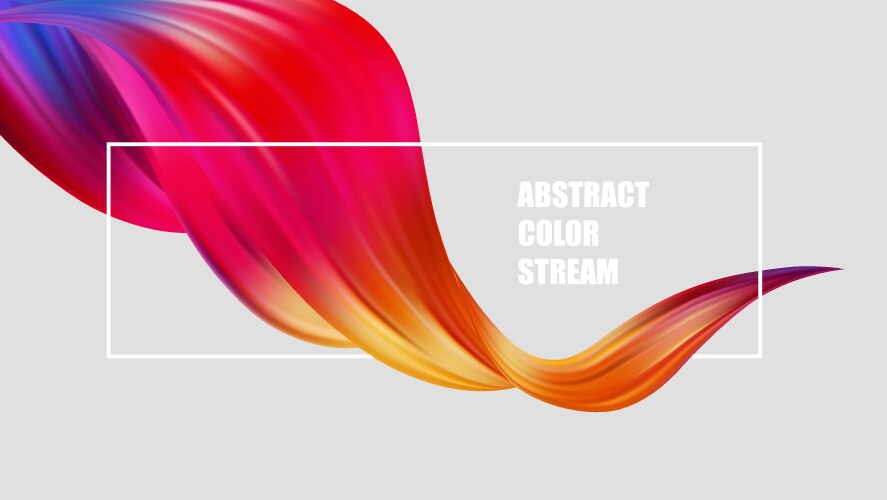 Modern colorful flow poster wave liquid shape Vector Image