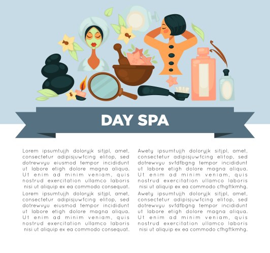 Keep calm and have a spa day Royalty Free Vector Image