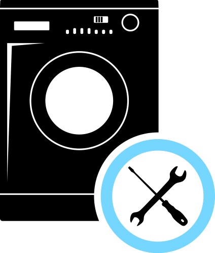 Washing machine repair service Royalty Free Vector Image