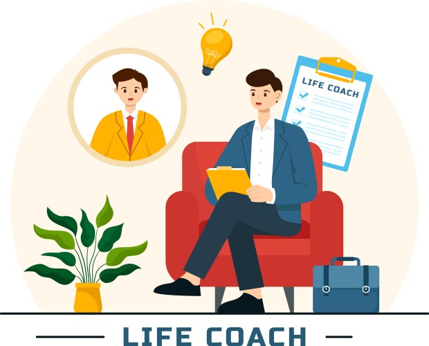 Life coach for consultation education motivation Vector Image
