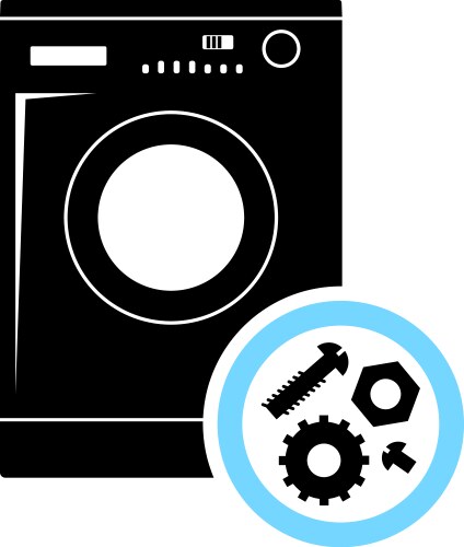 Washing machine repair service Royalty Free Vector Image