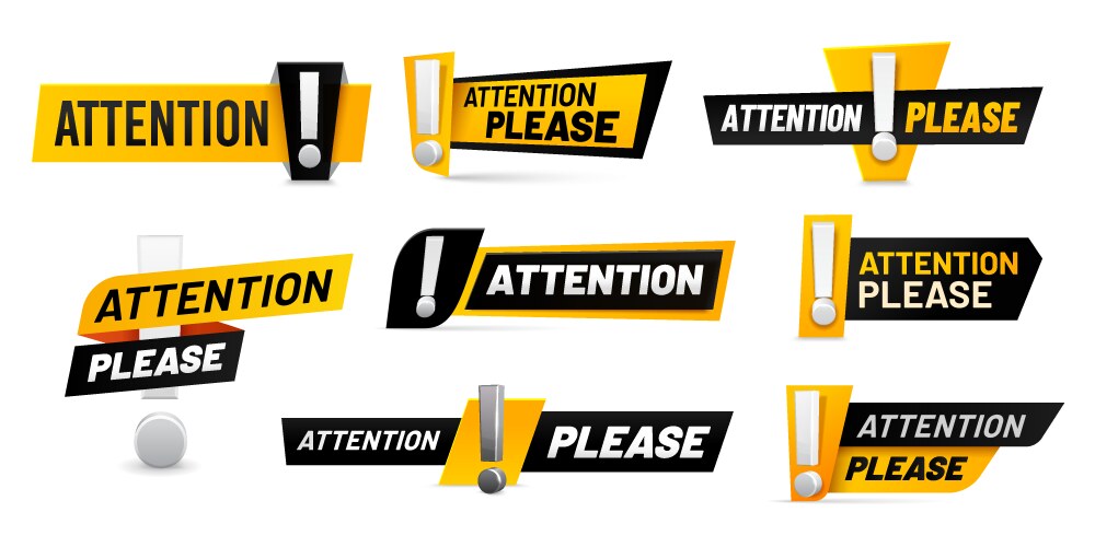 Attention Symbol Vector Images (over 140,000)