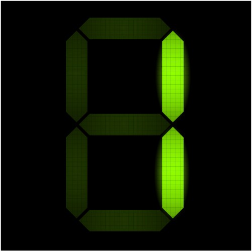 Elevator digital numbers Royalty Free Vector Image