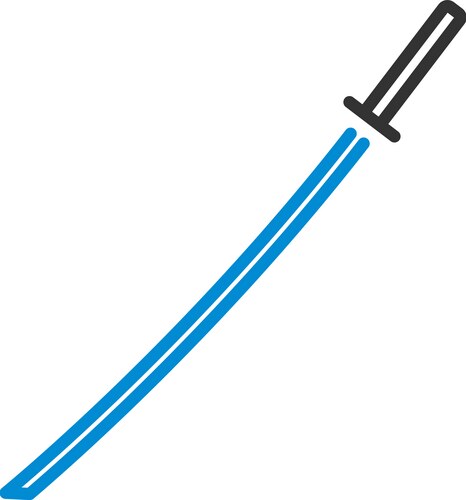 Japanese sword 0004 Royalty Free Vector Image - VectorStock